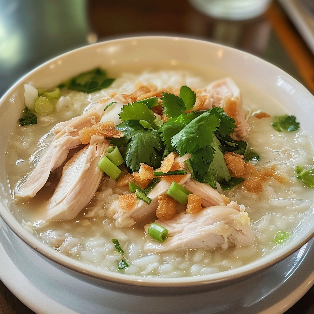 Chicken Arroz Caldo (Chicken Rice Porridge) - Gymonset