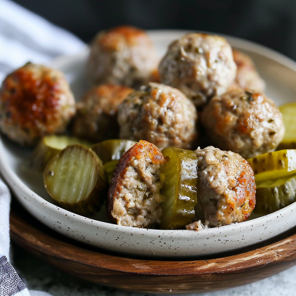 Dill Pickle Meatballs - Gymonset
