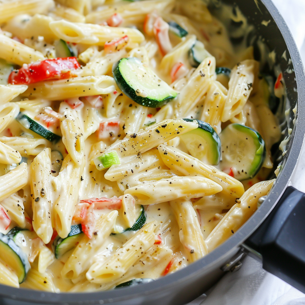 Creamy One Pot Pasta with Zucchini - Gymonset