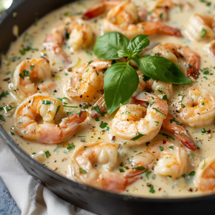Creamy garlic prawns recipe - Gymonset