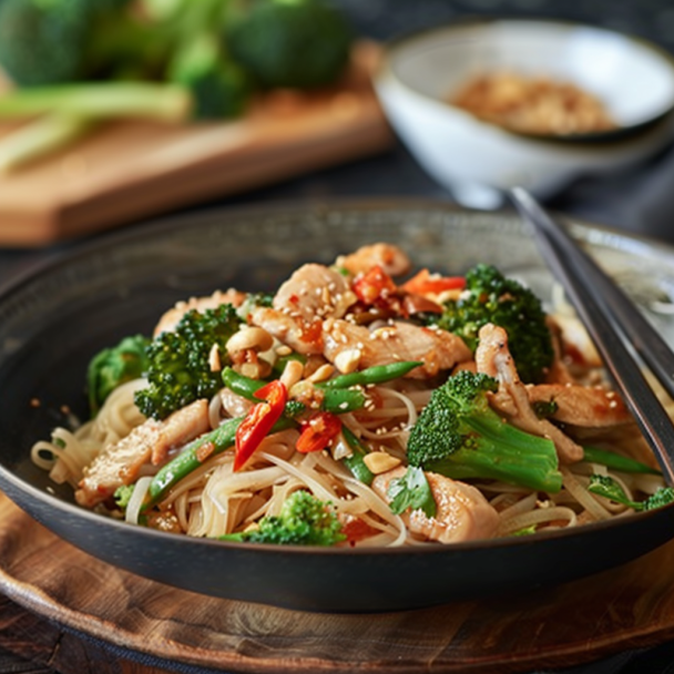 Curtis Stone’s stir-fried rice noodles with chicken and vegetables ...