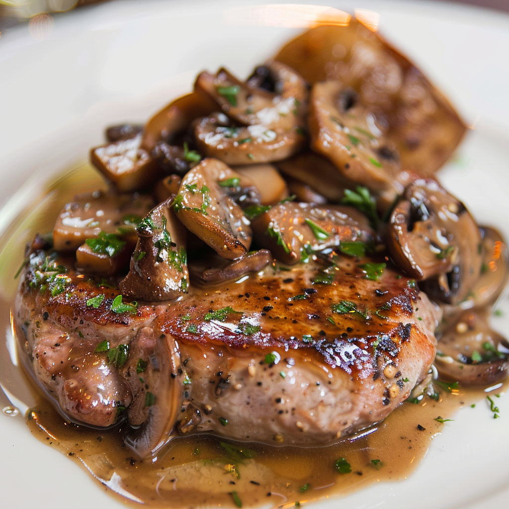 Veal Chop with Portabello Mushrooms - Gymonset