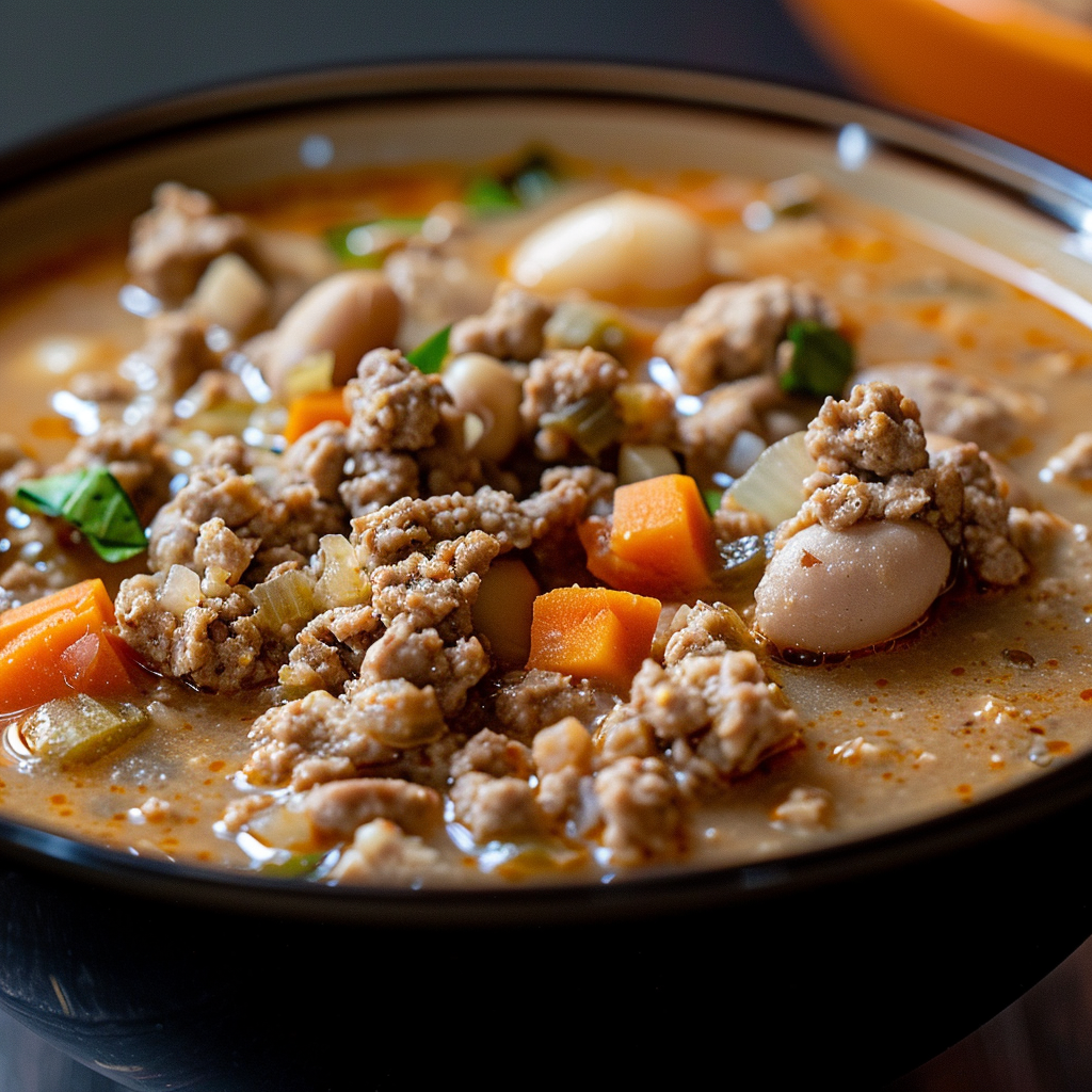 White Chili with Ground Turkey - Gymonset