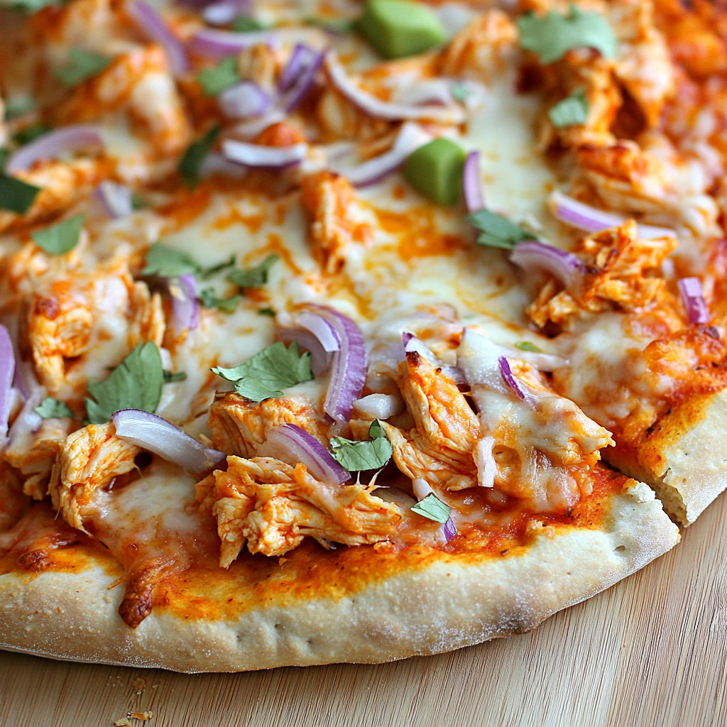 Buffalo Wing Chicken Pizza Recipe - Gymonset