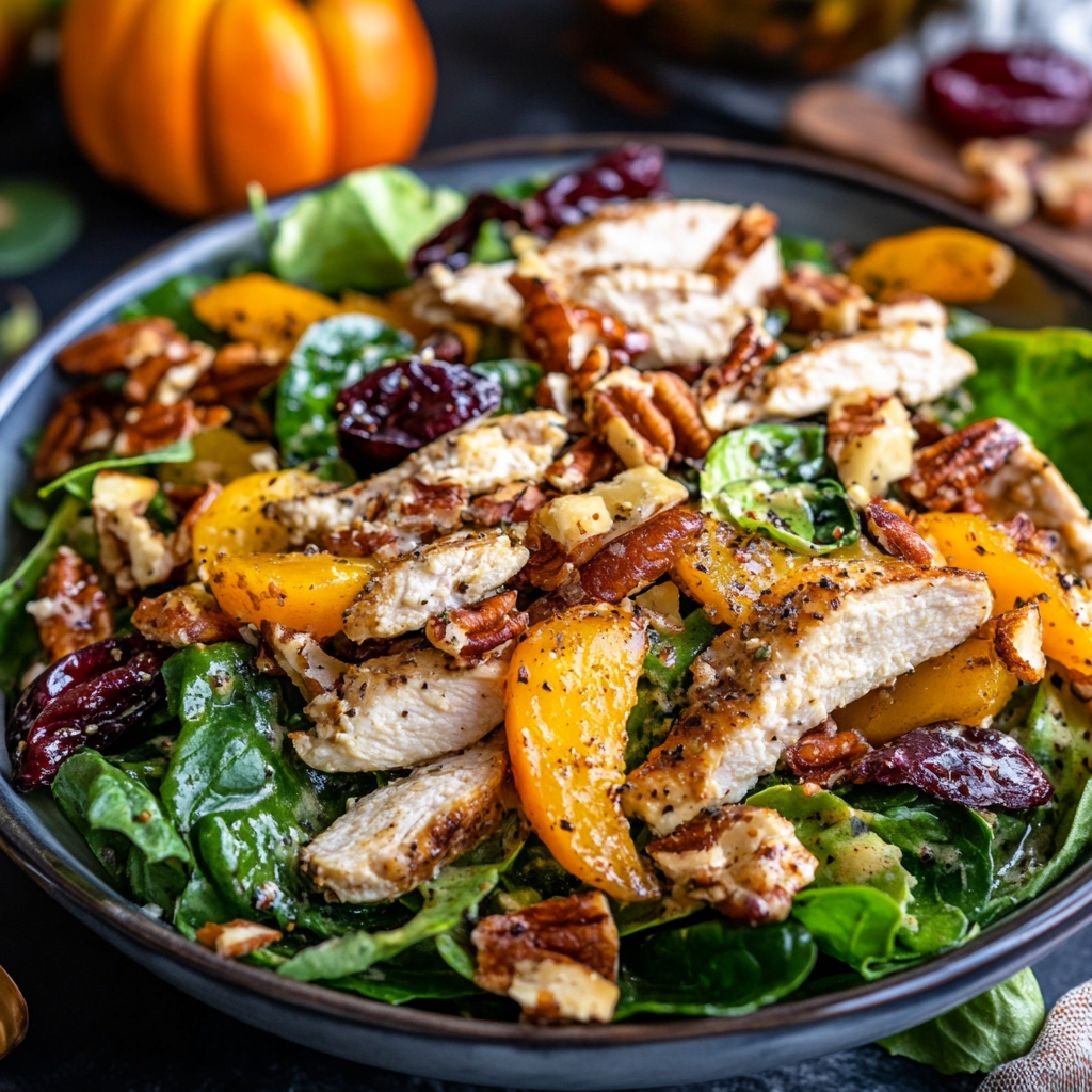 Crunchy Autumn Chicken Salad Recipe - Gymonset
