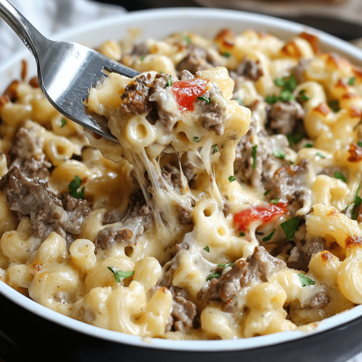 Philly Cheesesteak Mac and Cheese Recipe - Gymonset