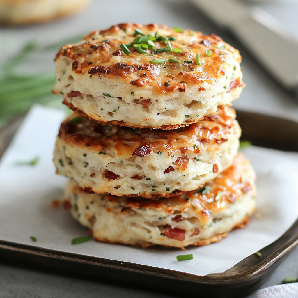 Bacon Cheddar Chive Biscuits Recipe – Gymonset