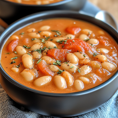 Creamy Tomato Bean Soup Recipe - Gymonset