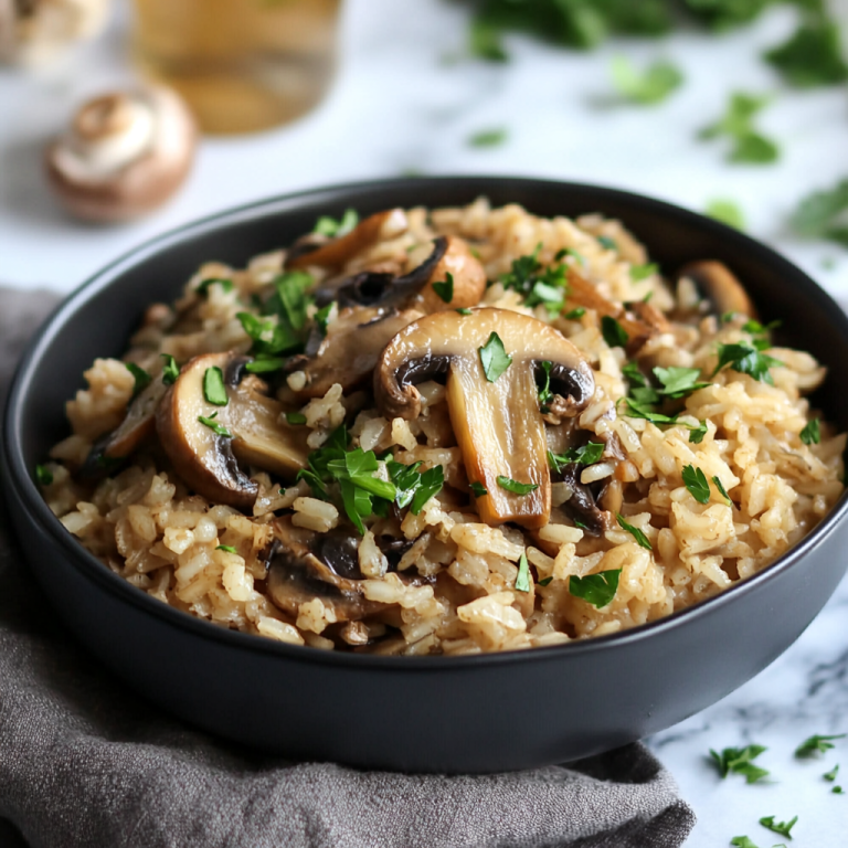 One Pot Mushroom Rice Recipe - Gymonset