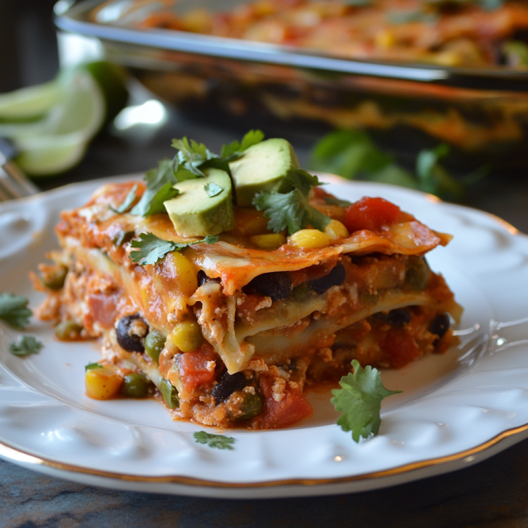 Vegetarian Mexican Lasagna Recipe - Gymonset