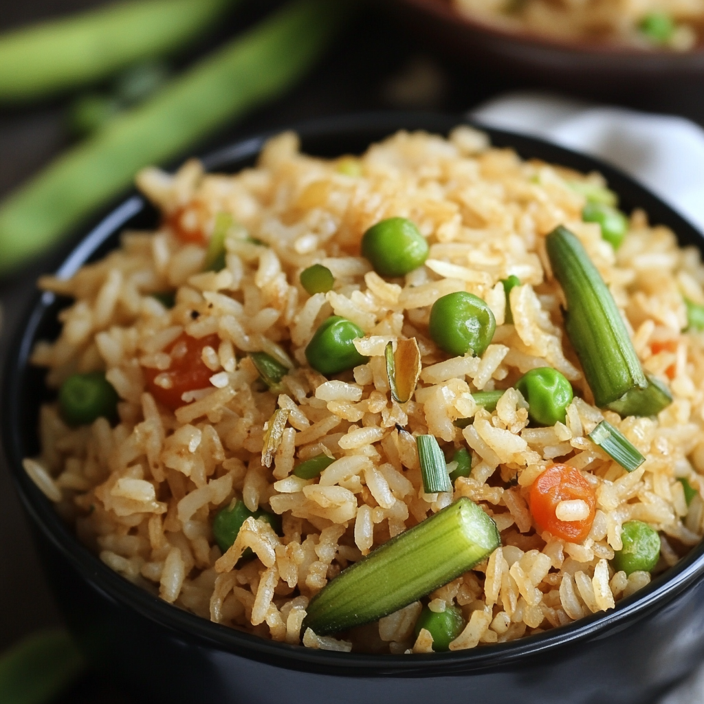 Vegetarian okra fried rice Recipe – Gymonset