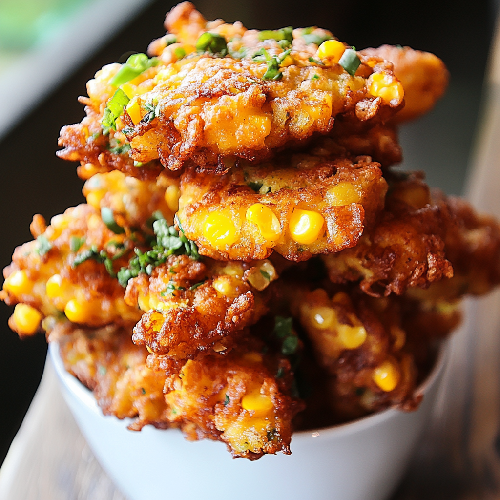 Very Crispy Corn Fritters Recipe - Gymonset