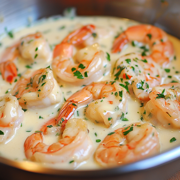 Creamy Garlic Prawns (Shrimp) Recipe - Gymonset