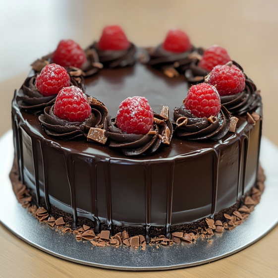 Chocolate Raspberry Truffle Cake - Gymonset