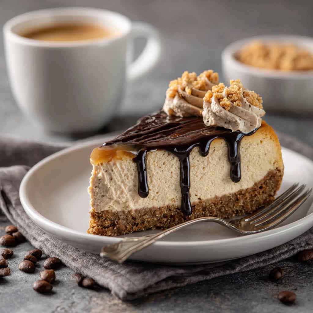 Creamy Coffee Cheesecake - Gymonset