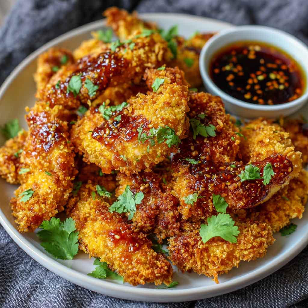 Baked Crunchy Hot Honey Chicken - Gymonset