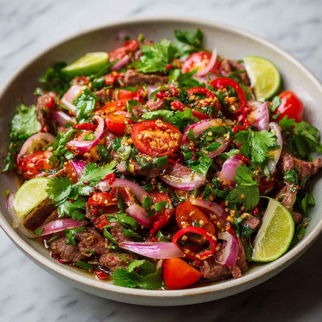 Thai Beef Salad (Yam Neua) - Gymonset