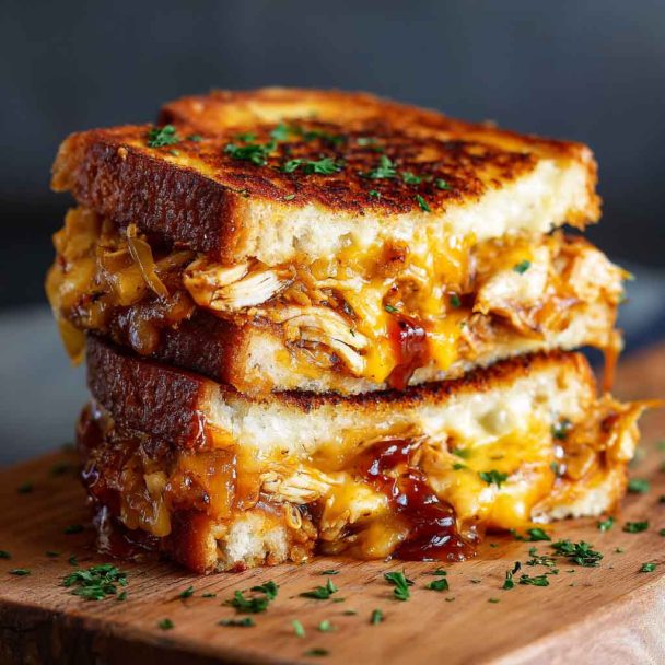 BBQ Chicken Grilled Cheese - Gymonset