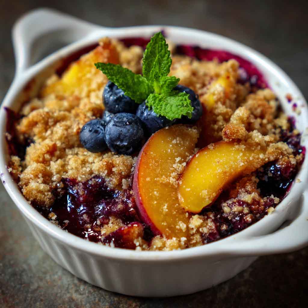 Blueberry Peach Crumble - Gymonset