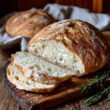 Rustic Italian Crusty Bread | Easy Homemade Artisan Loaf - Gymonset