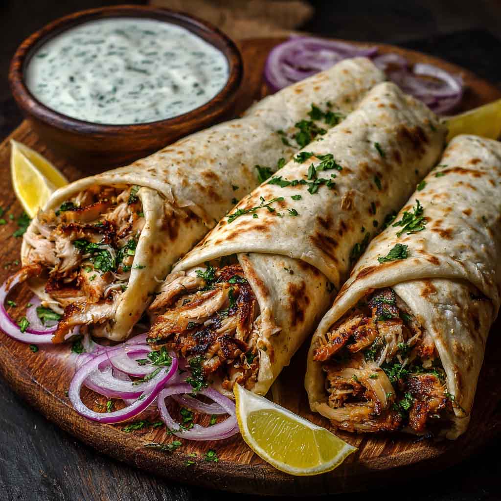Chicken Shawarma with Garlic Sauce Recipe – Authentic Middle Eastern ...
