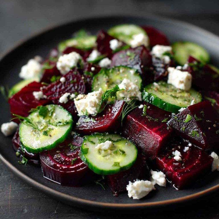 Beet Salad Recipe with Feta and Cucumbers – Mediterranean Salad with ...