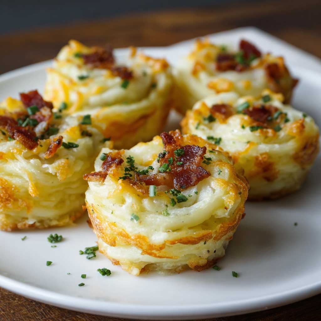 Stuffed Mashed Potato Nests Recipe – Crispy Baked Potatoes Filled with ...