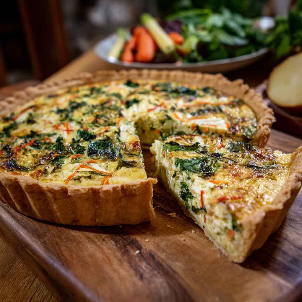 Winter Vegetable Quiche – Easy Seasonal Vegetarian Brunch Recipe - Gymonset