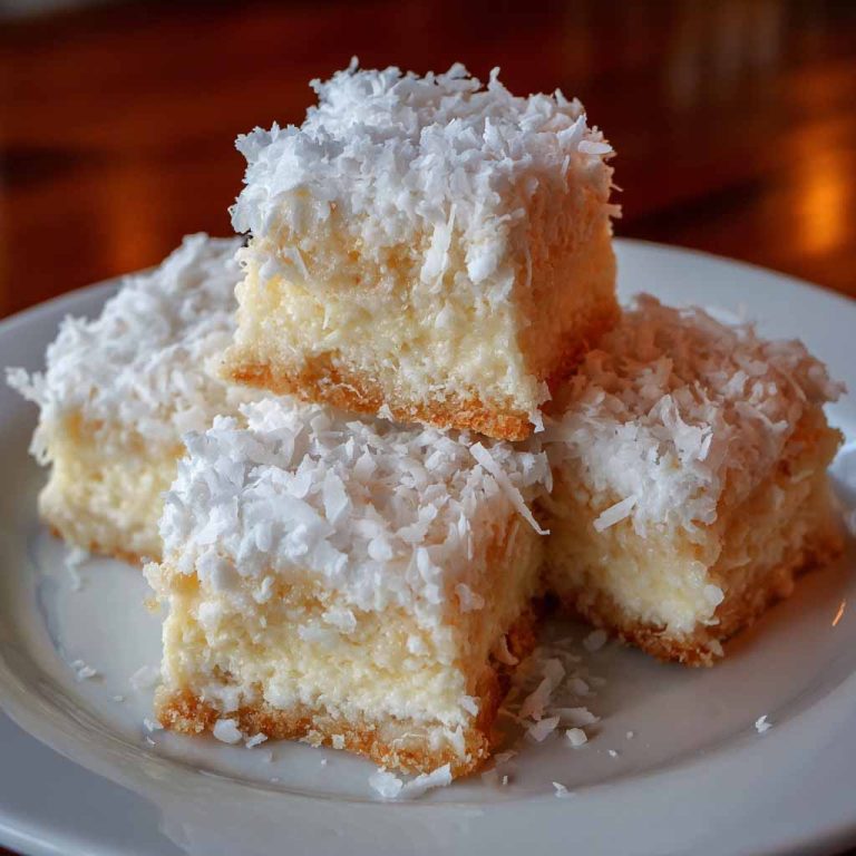 Coconut Rum Snow Square Recipe – Holiday Dessert Idea - Gymonset