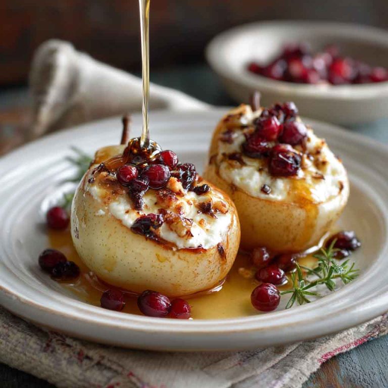 Baked Pears with Goat Cheese Recipe – Elegant Holiday Appetizer - Gymonset